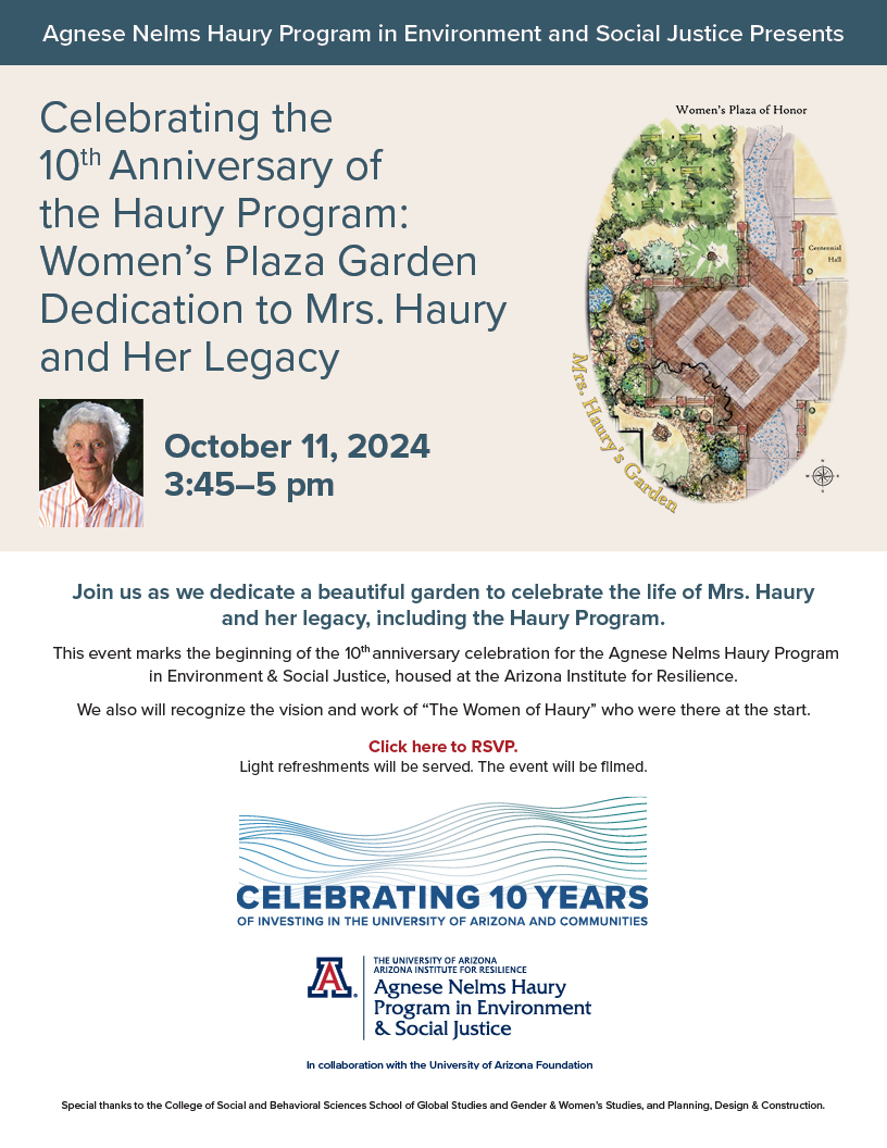 Celebrating the 10th Anniversary of the Haury Program: Women's Plaza ...